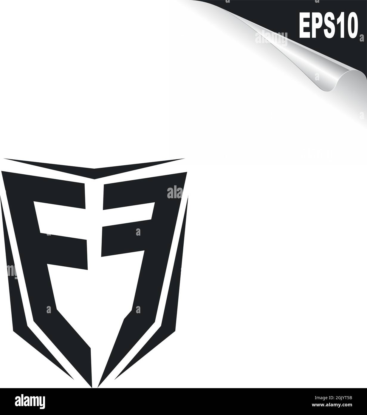 Initial EF logo design with Shield style, Logo business branding Stock ...