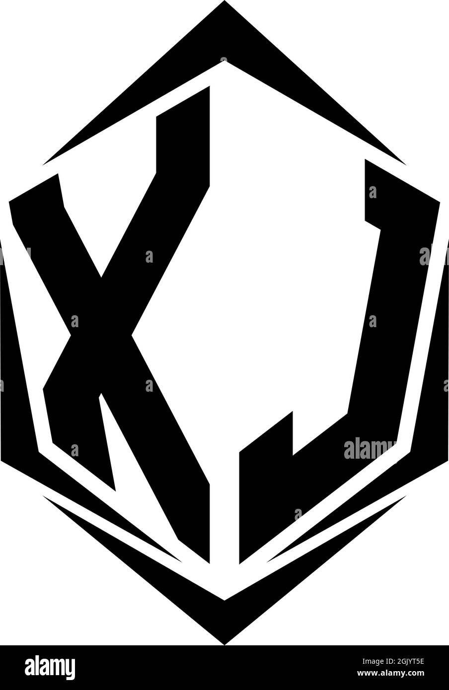Initial XJ logo design with Shield style, Logo business branding Stock Vector Image & Art - Alamy