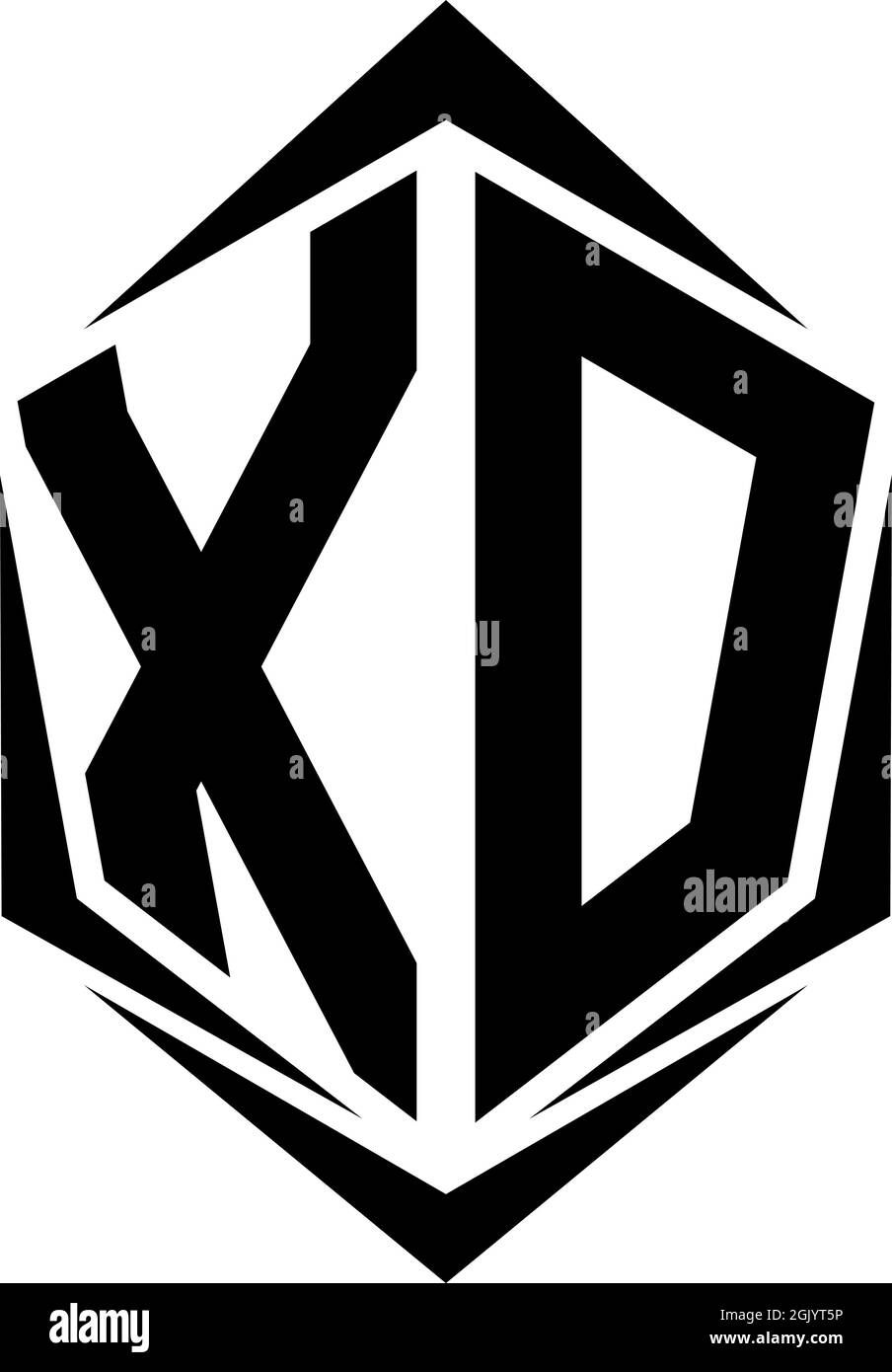Initial XD logo design with Shield style, Logo business branding Stock ...
