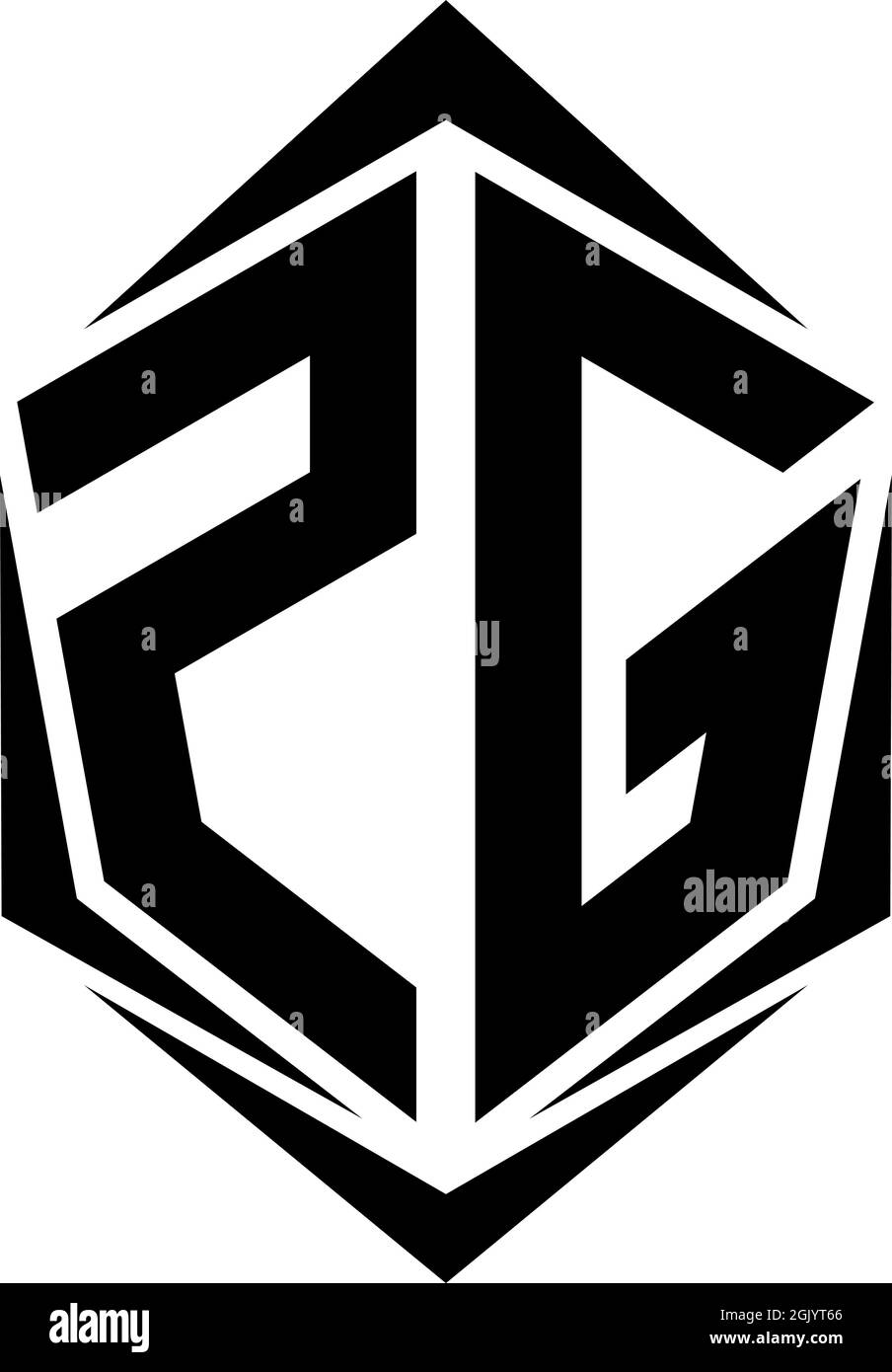 Initial ZG logo design with Shield style, Logo business branding Stock Vector Image & Art - Alamy