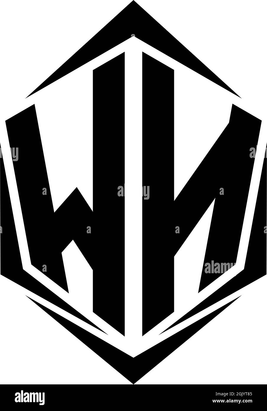 Initial WN logo design with Shield style, Logo business branding Stock ...