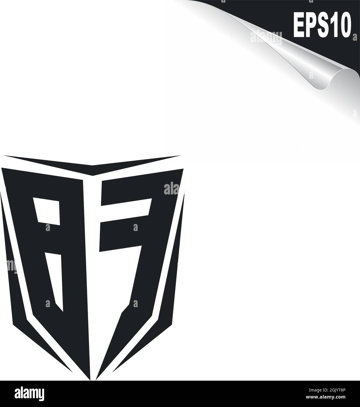 Initial BF logo design with Shield style, Logo business branding Stock ...