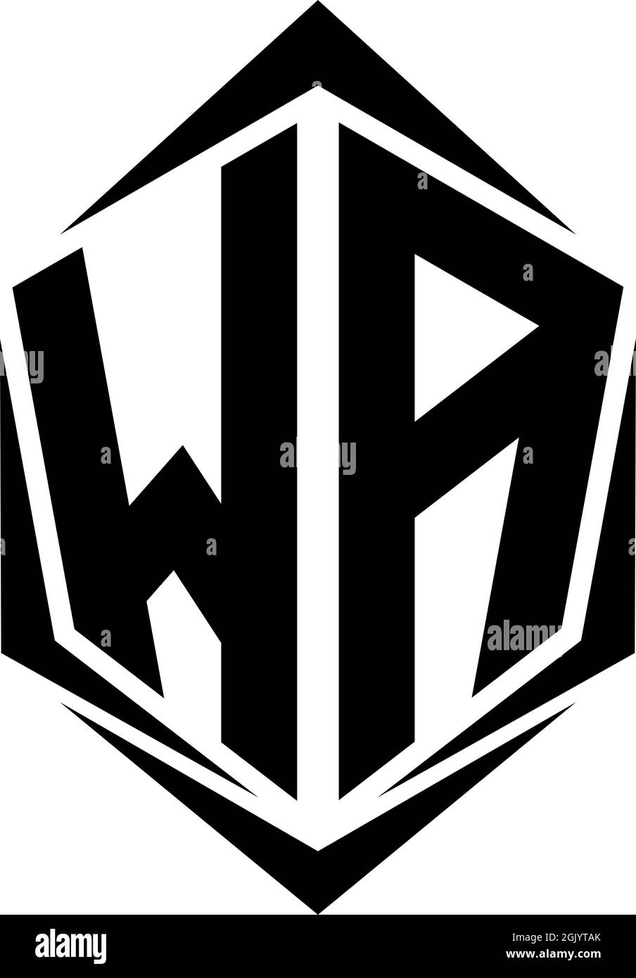 Initial WA logo design with Shield style, Logo business branding Stock ...