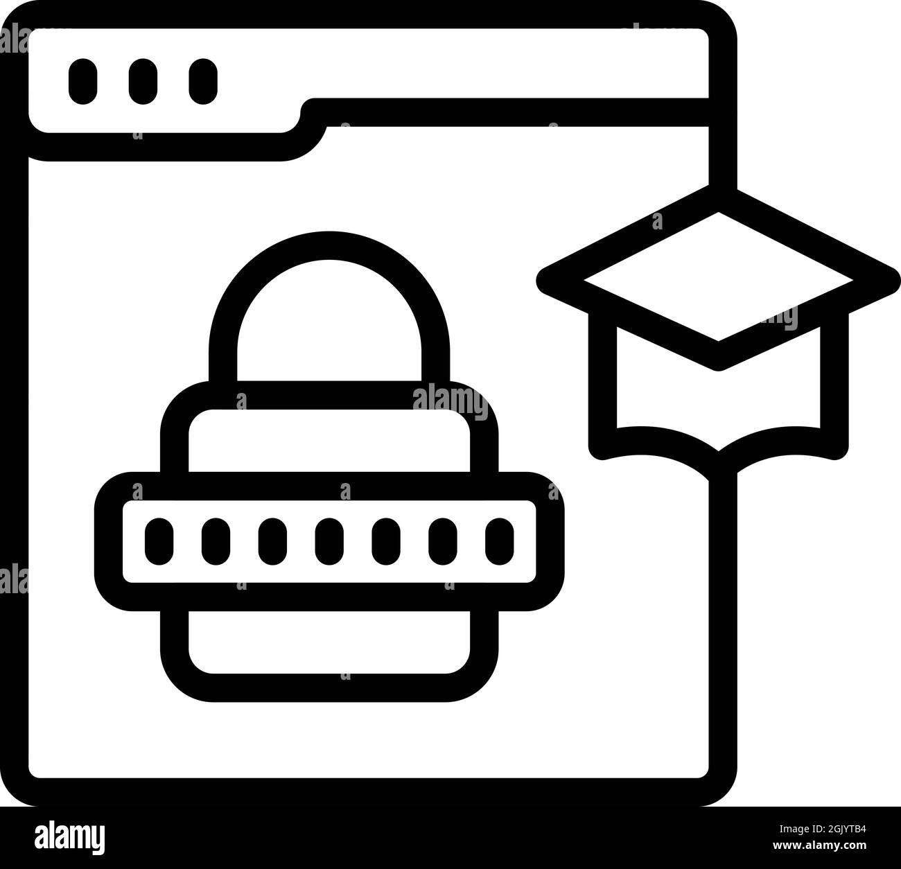 Learning platform icon outline vector. Online education. School lesson ...