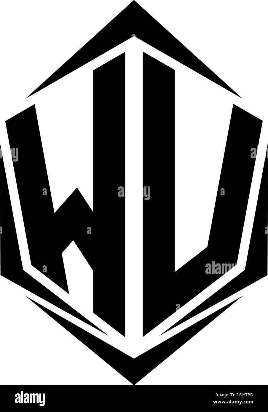 Initial WV logo design with Shield style, Logo business branding Stock ...
