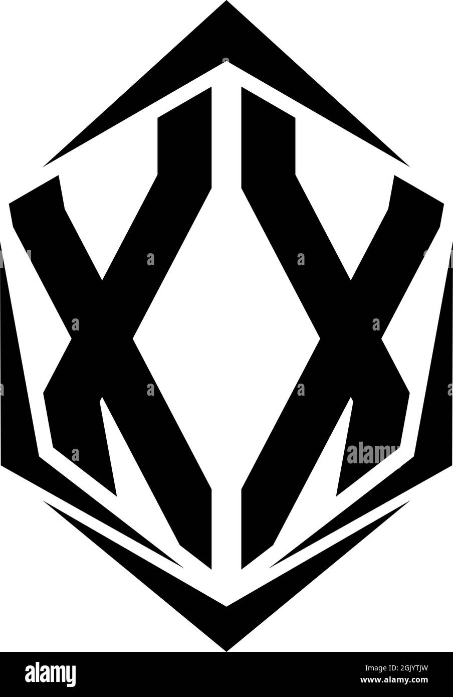 Initial XX logo design with Shield style, Logo business branding Stock ...