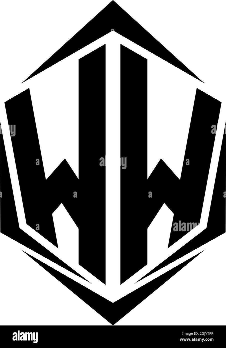 Initial WW logo design with Shield style, Logo business branding Stock ...