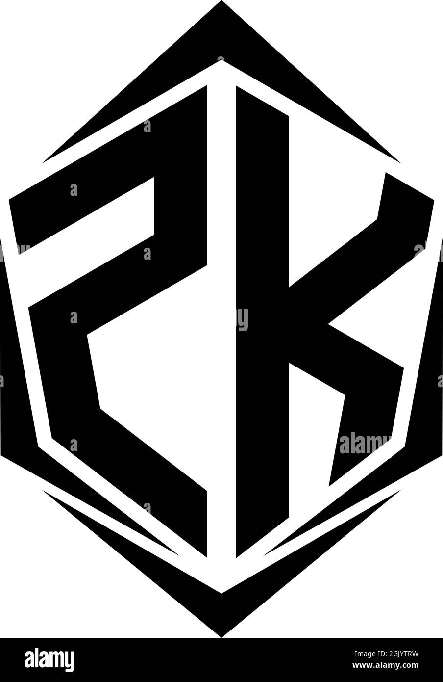 Initial ZK logo design, Initial ZK logo design with Shield style, Logo ...