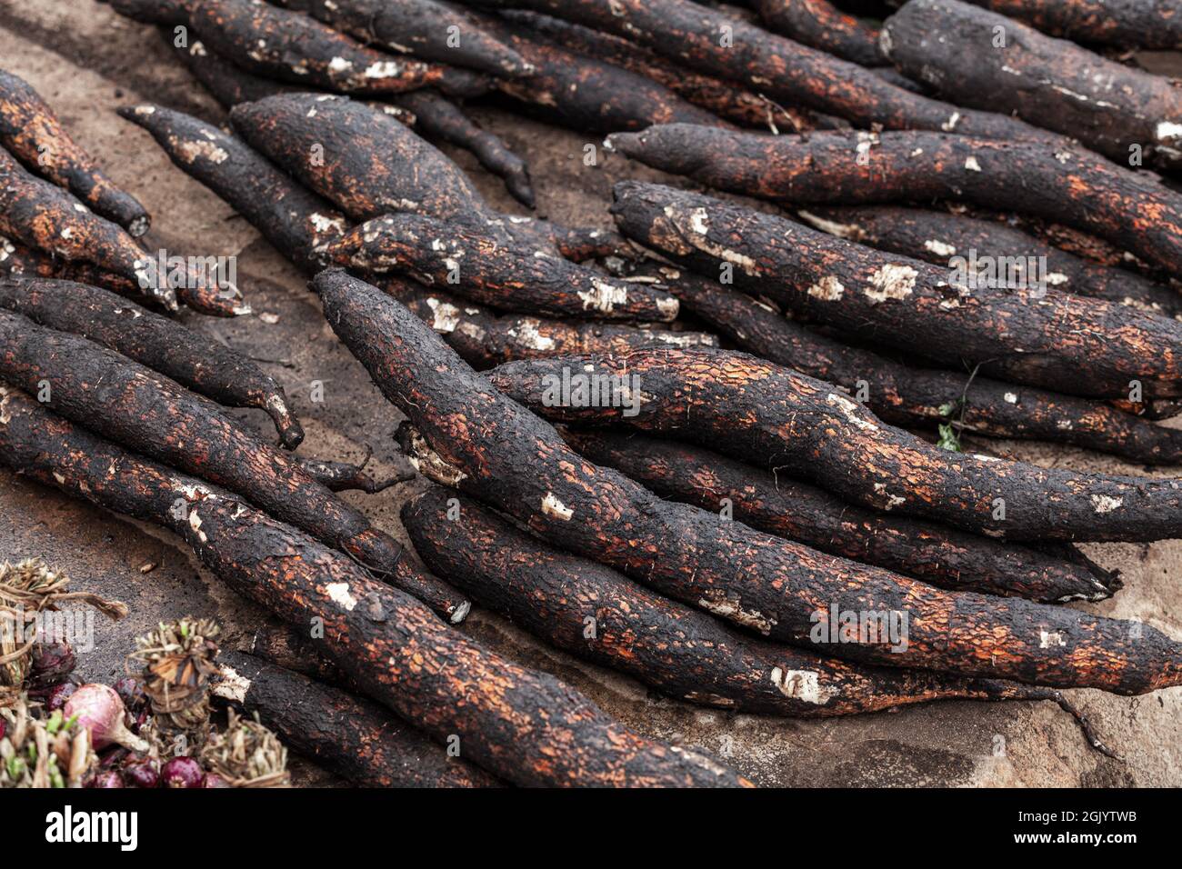 Close-up of vegetables at a roadside market in Uganda Stock Photo - Alamy