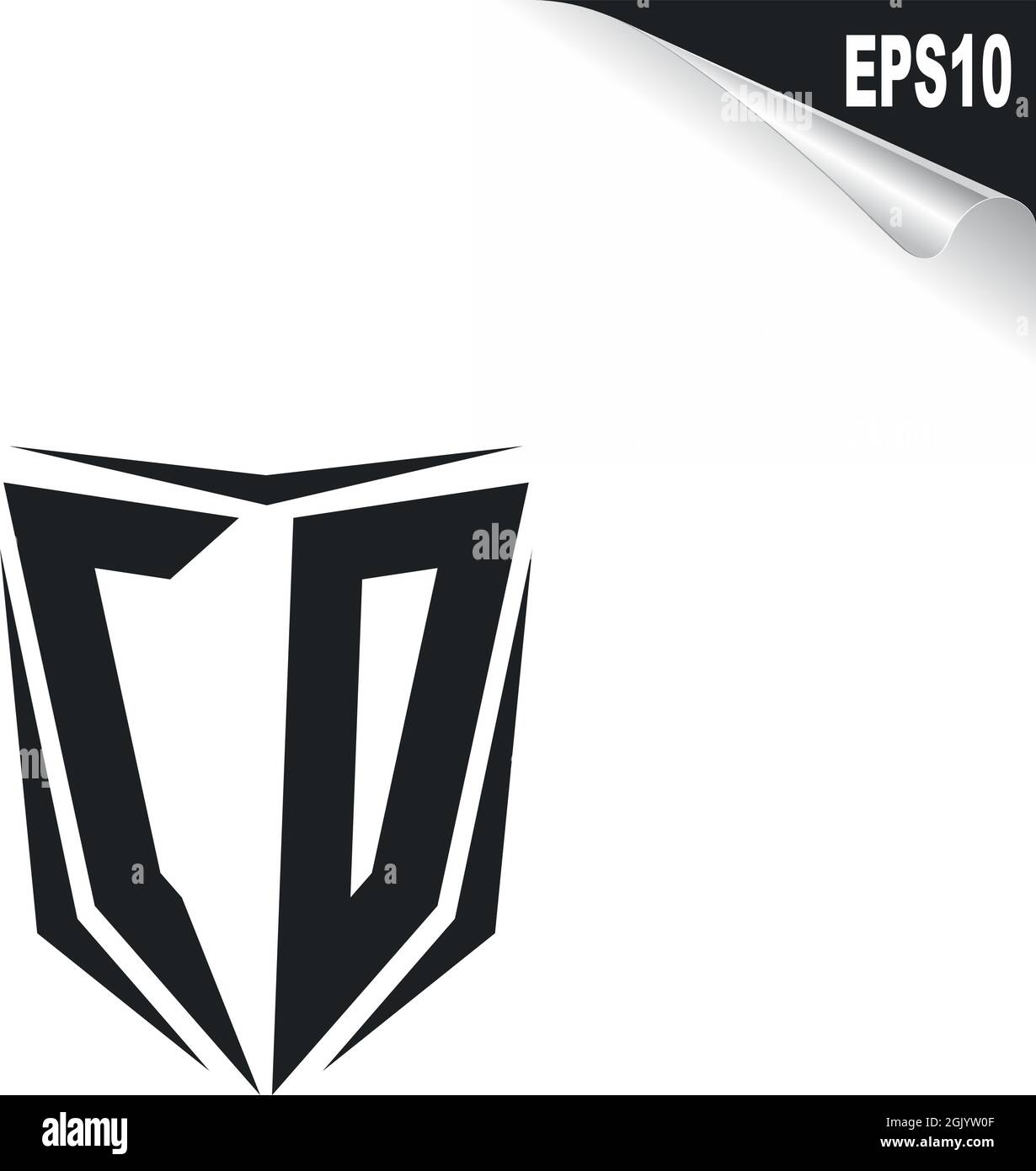 Initial CD logo design with Shield style, Logo business branding Stock ...