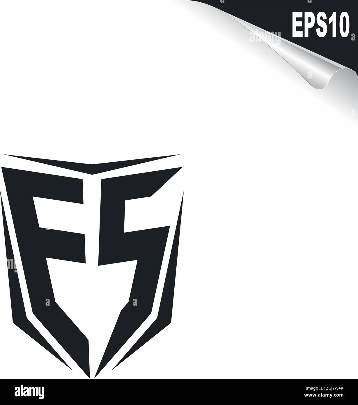 Initial ES logo design with Shield style, Logo business branding Stock ...