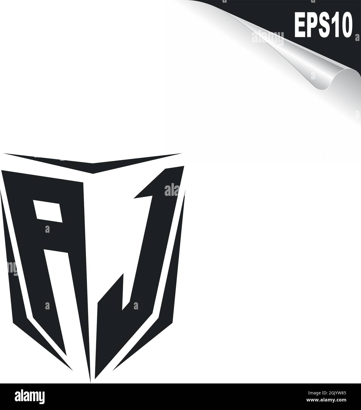 Logo initial letters aj vector vectors Stock Vector Images - Alamy