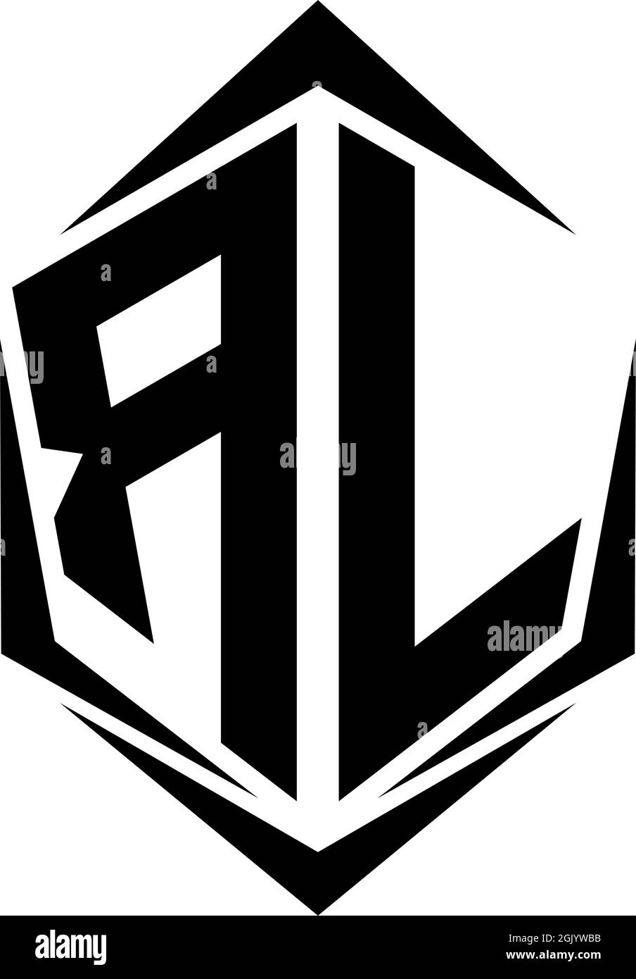 Initial RL logo design, Initial RL logo design with Shield style, Logo ...