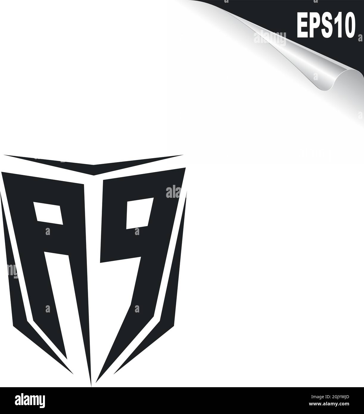 Initial AP logo design with Shield style, Logo business branding Stock ...