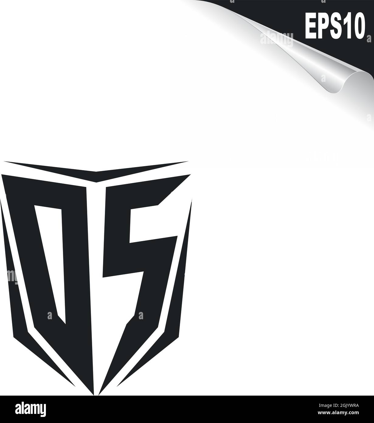 Initial DS logo design with Shield style, Logo business branding Stock ...