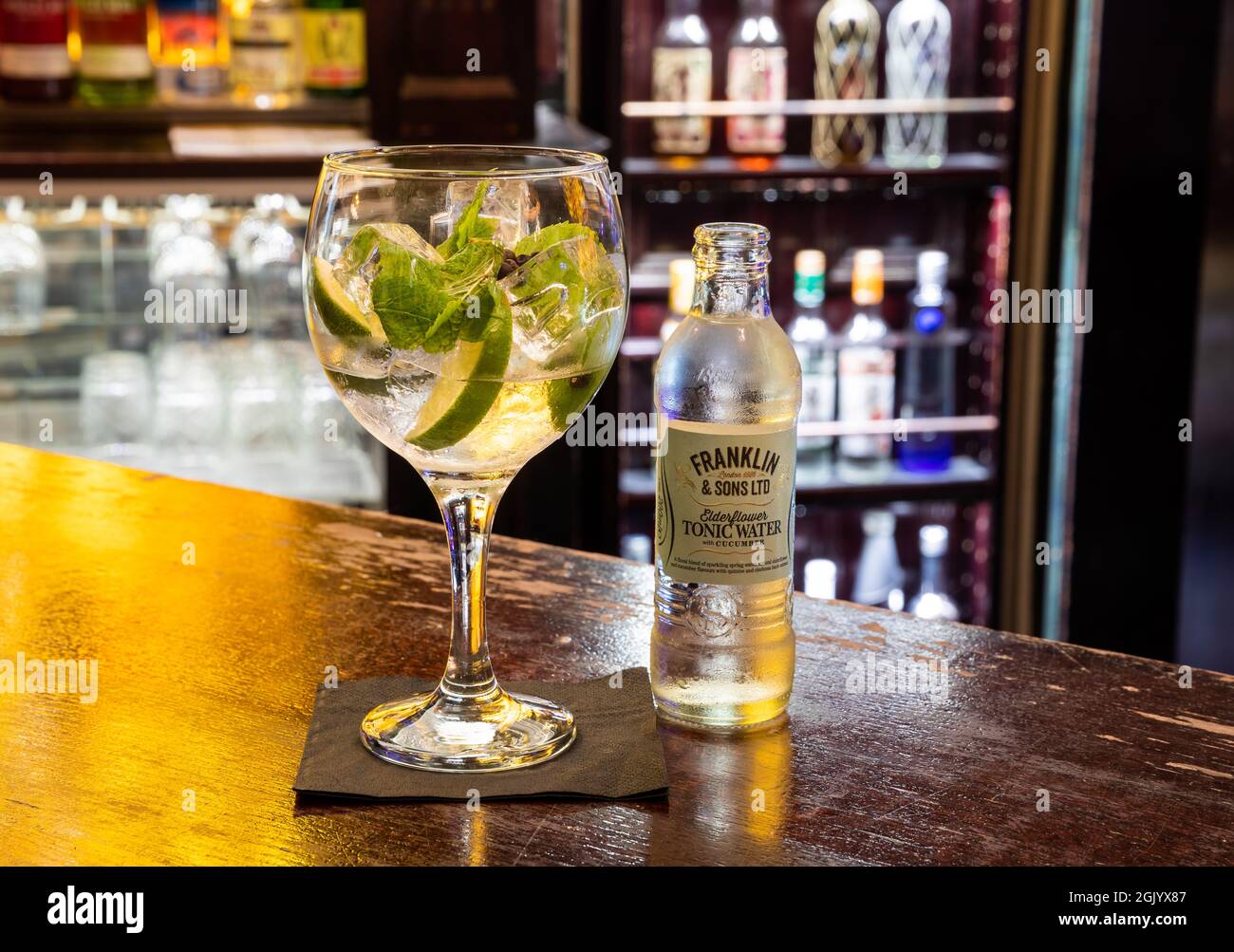 Gin & Tonic on the Copper Bar at the Penventon Park Hotel in Redruth ...