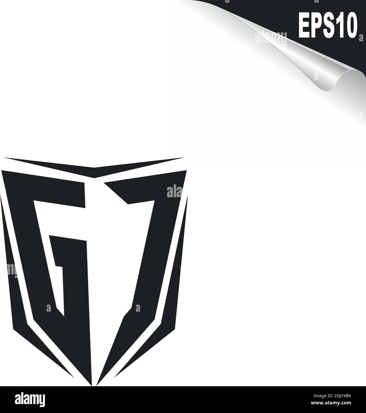 Initial GC logo design with Shield style, Logo business branding Stock ...