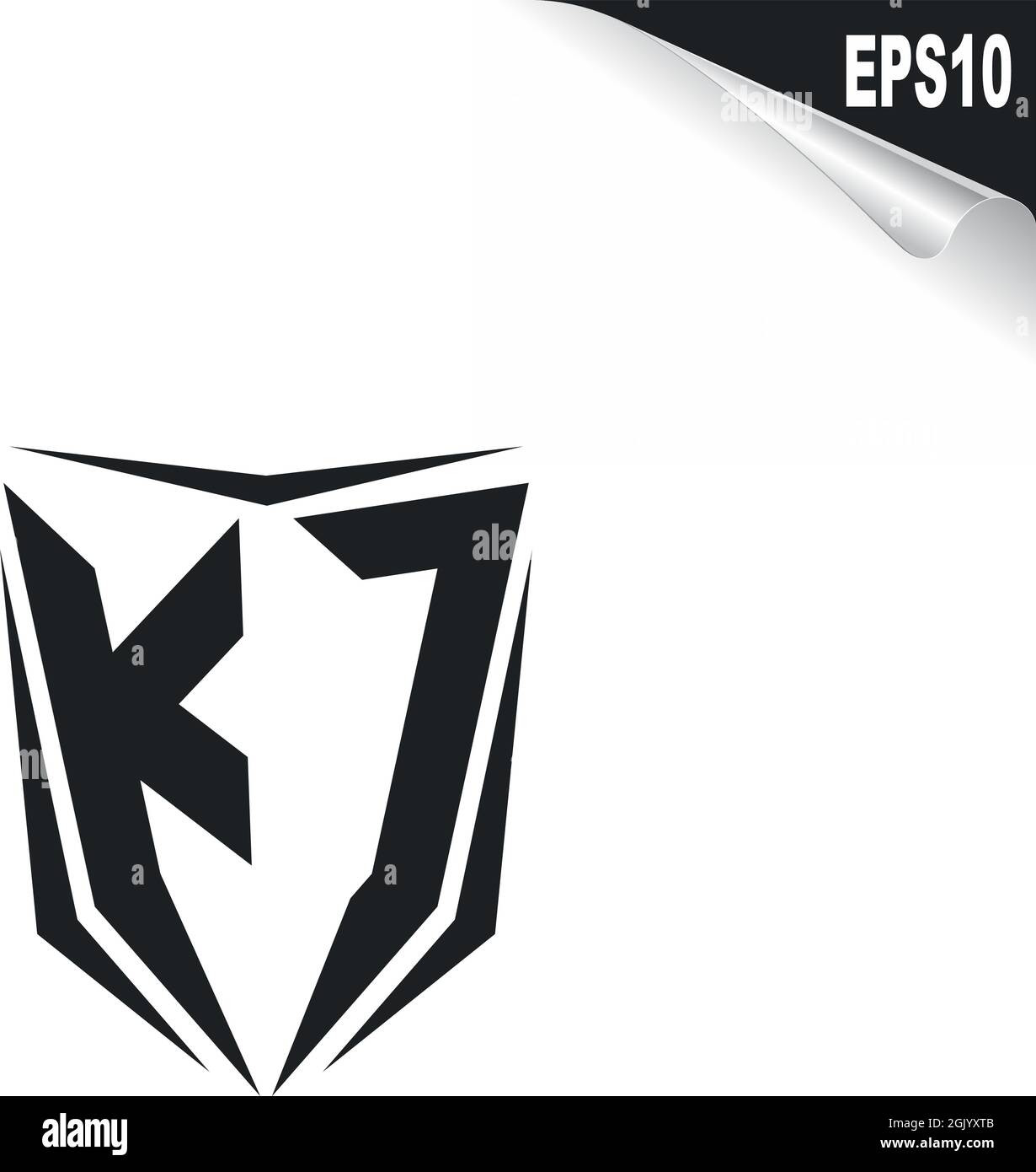 Initial KC logo design with Shield style, Logo business branding Stock ...