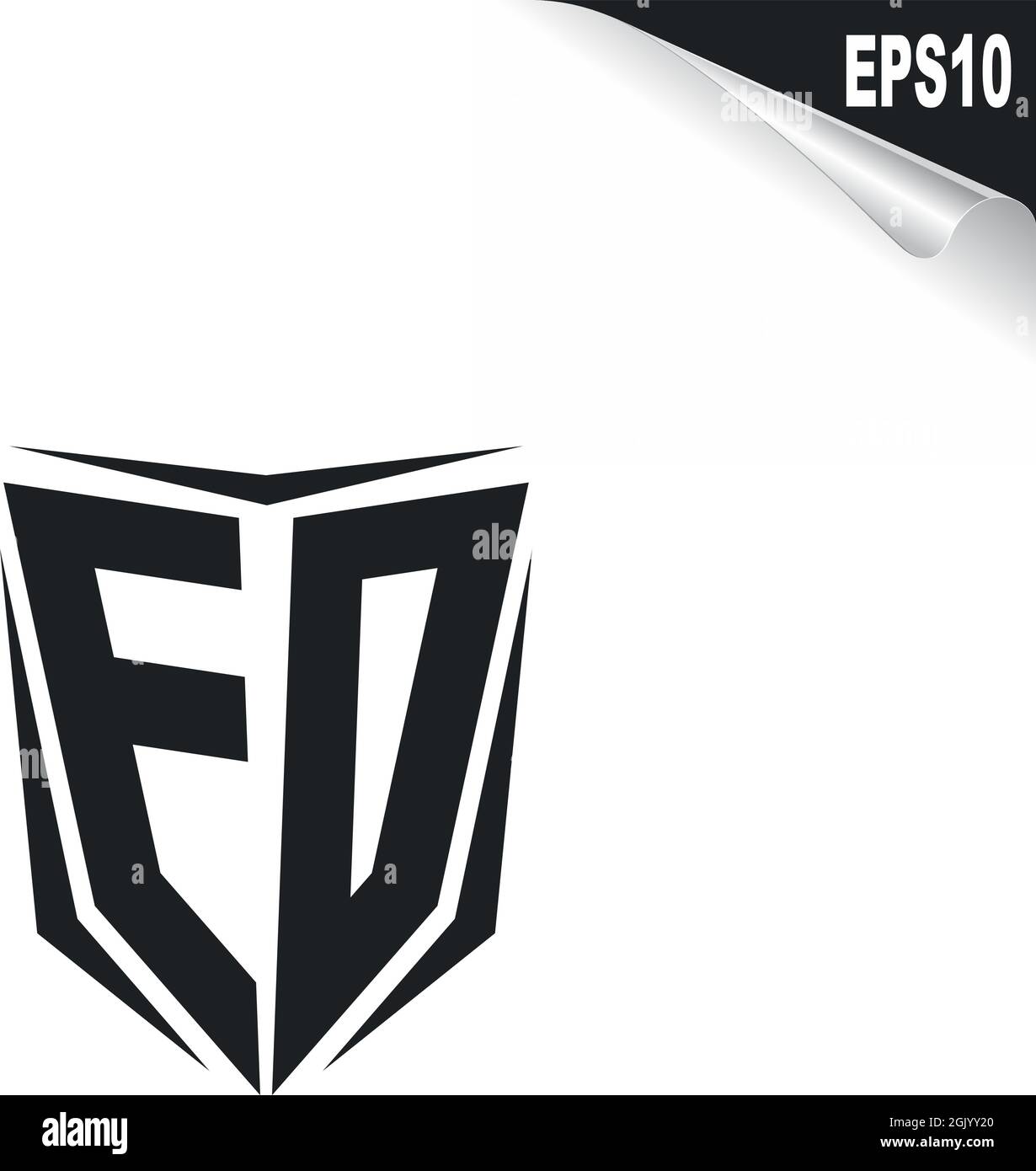 Initial ED logo design with Shield style, Logo business branding Stock ...