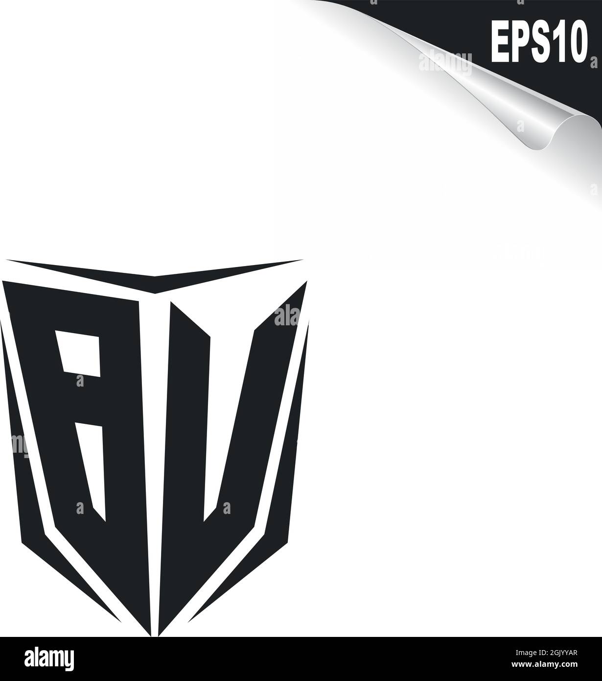 Initial BU logo design with Shield style, Logo business branding Stock ...