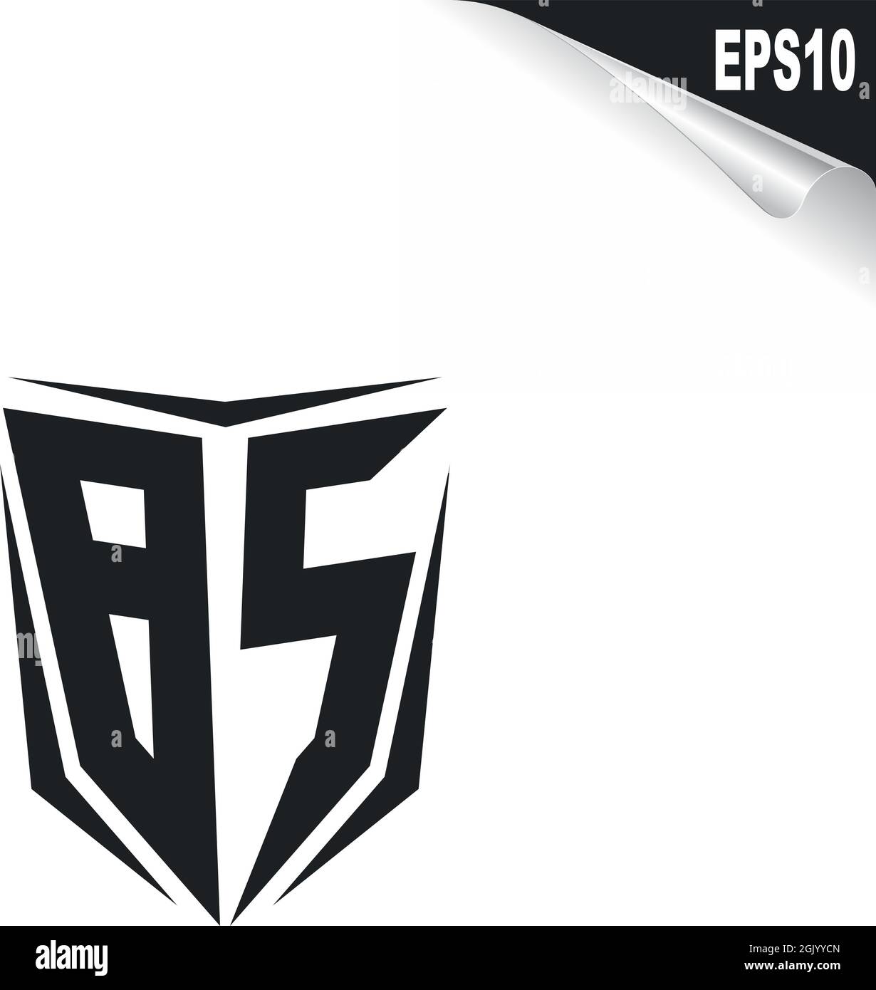 Initial BS logo design with Shield style, Logo business branding Stock ...