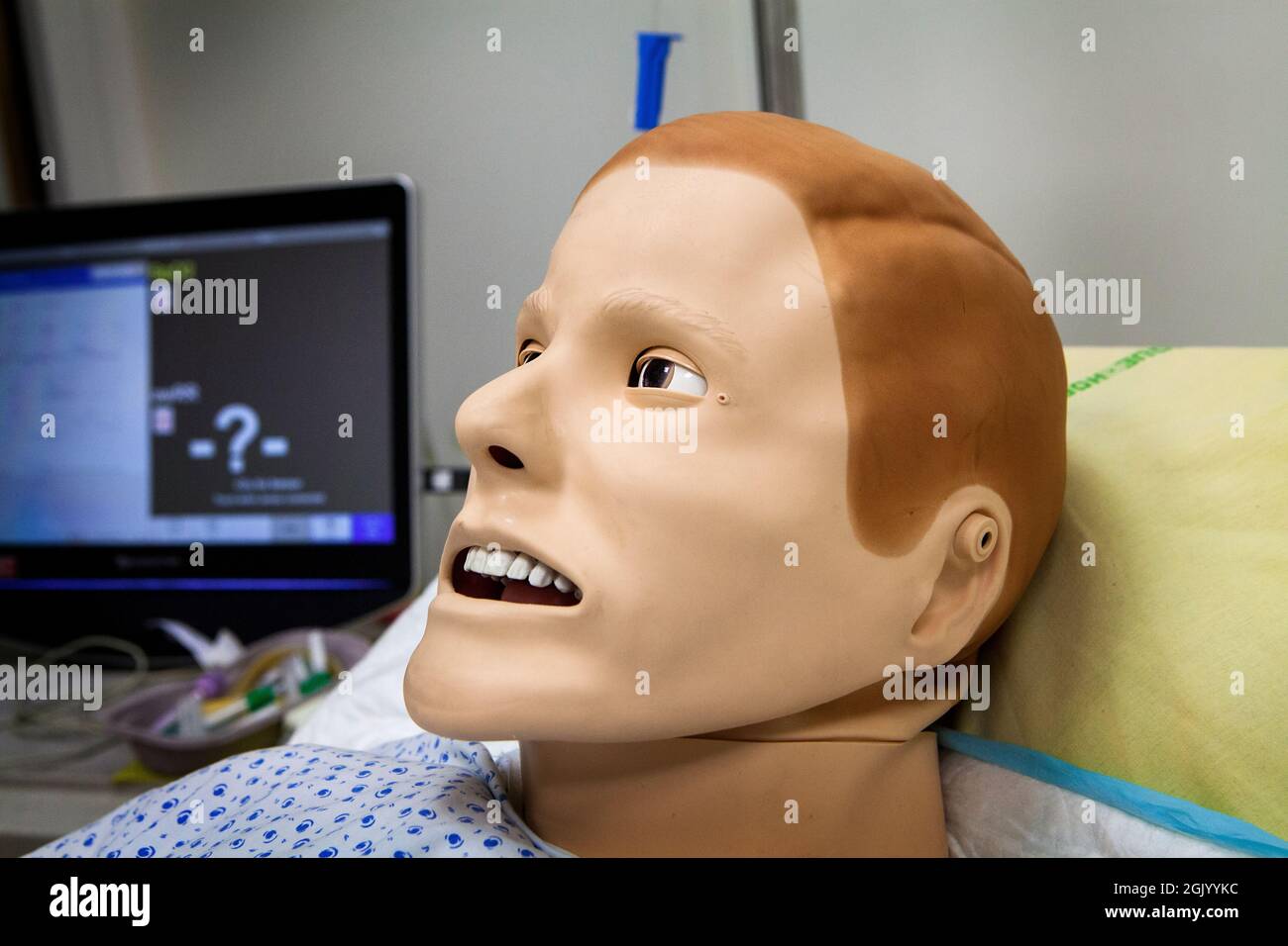 Simulation session on a mannequin, aiming to reproduce very realistic ...