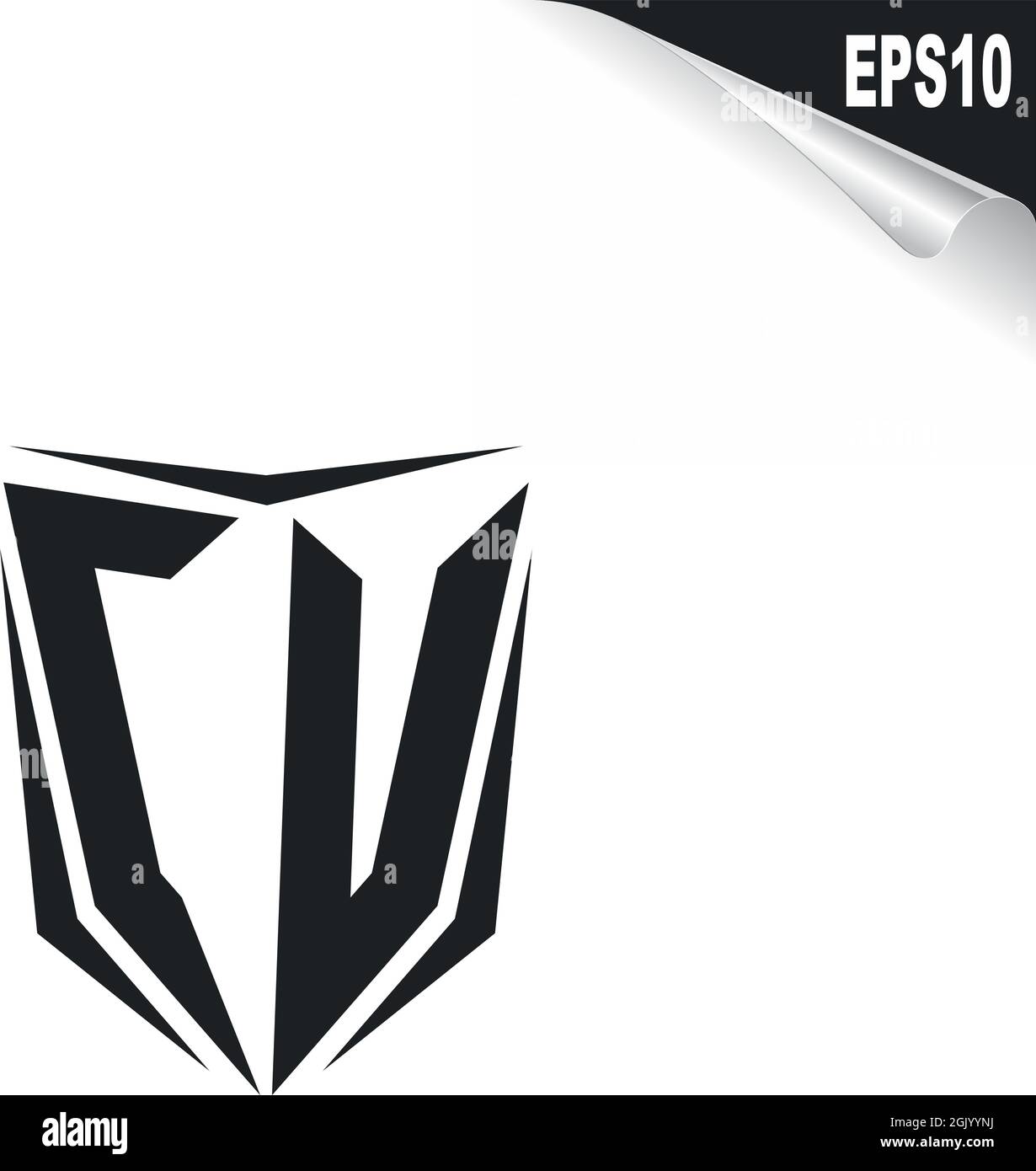 Initial CU logo design with Shield style, Logo business branding Stock ...