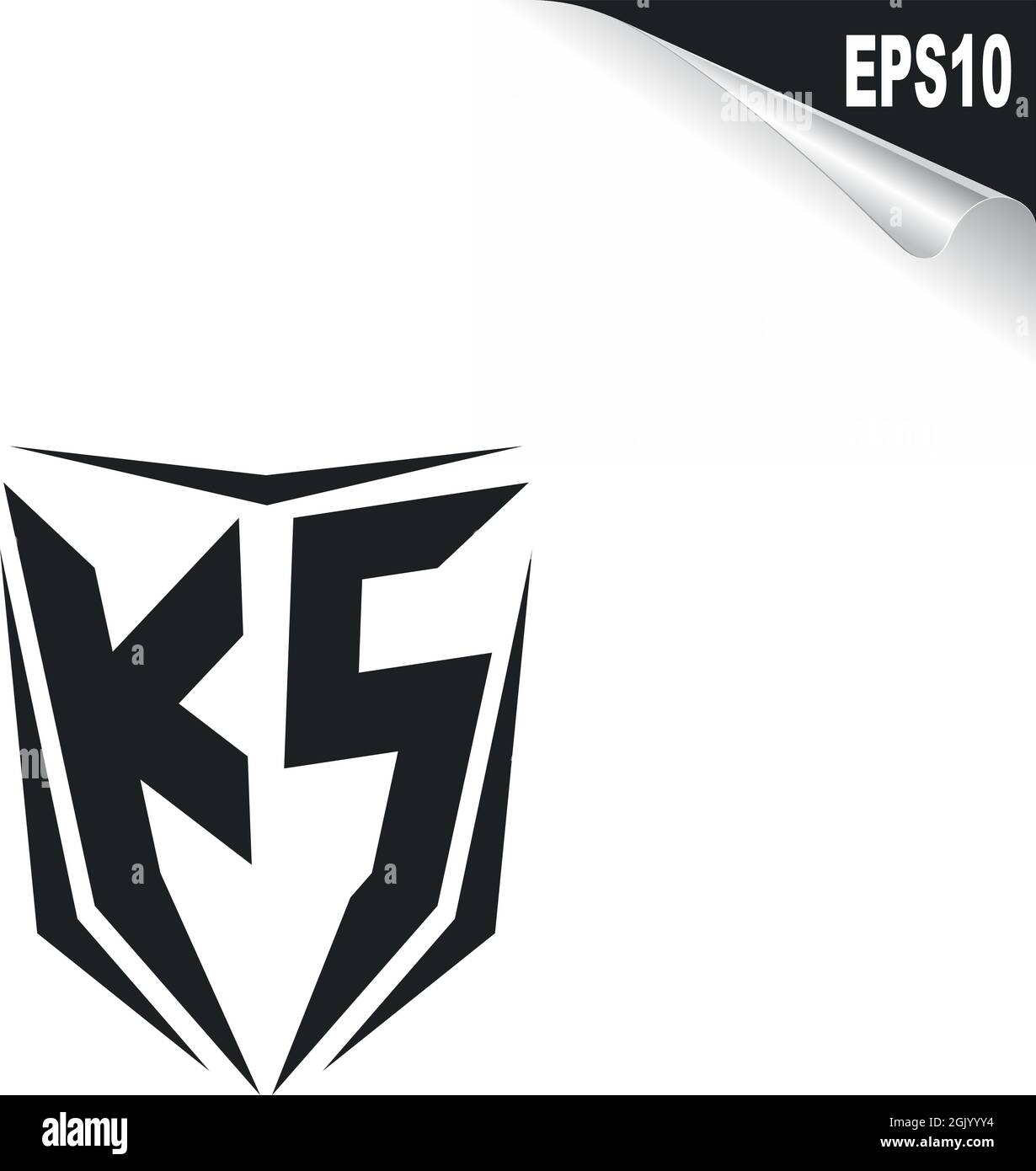 Initial KS logo design with Shield style, Logo business branding Stock ...