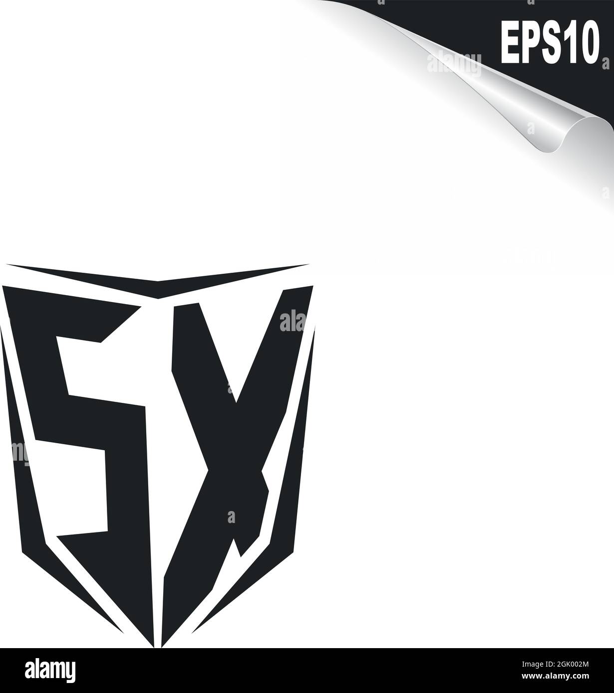 Initial SX logo design with Shield style, Logo business branding Stock ...