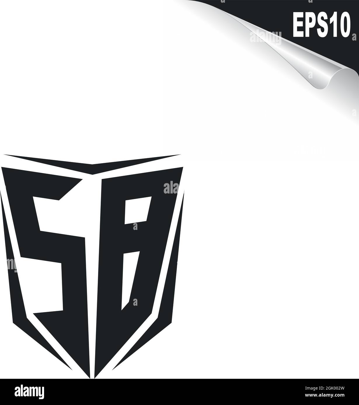 Initial SB logo design with Shield style, Logo business branding Stock ...