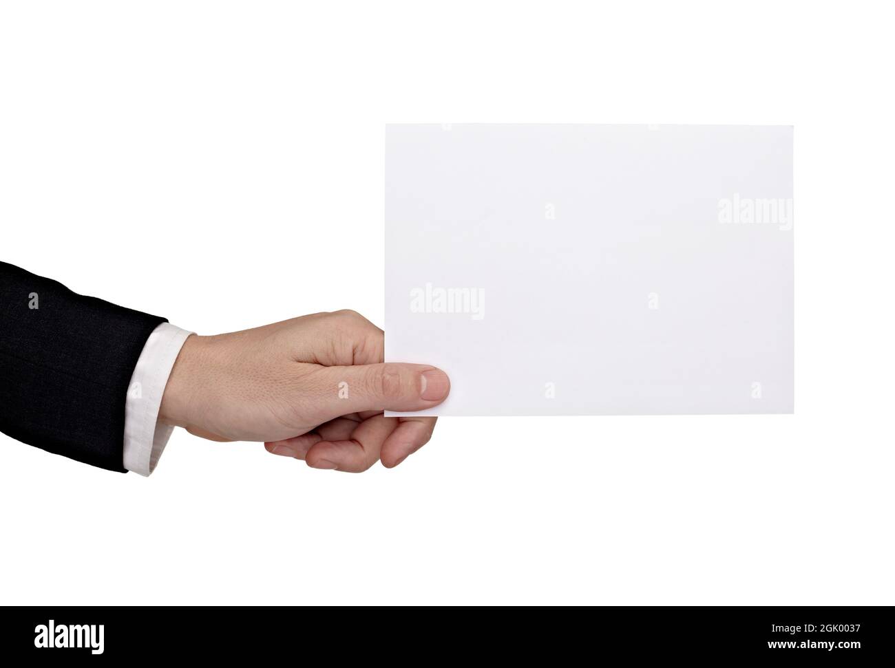 blank sign note label hand holding paper Stock Photo - Alamy