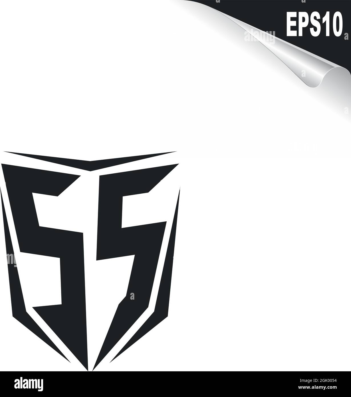 Initial SS logo design with Shield style, Logo business branding Stock ...