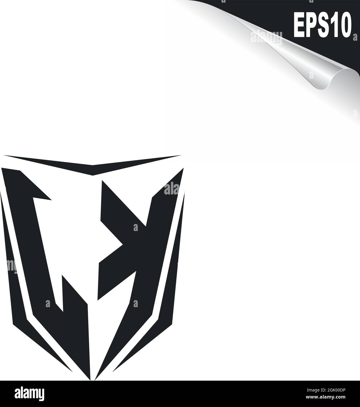 Initial JK, LK logo design with Shield style, Logo business branding ...