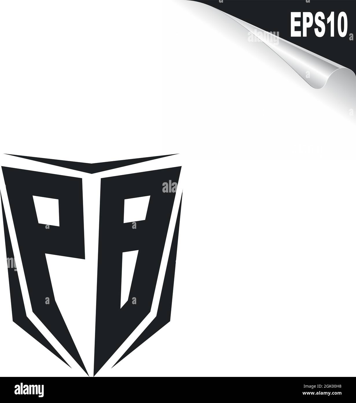 Initial PB logo design with Shield style, Logo business branding Stock ...