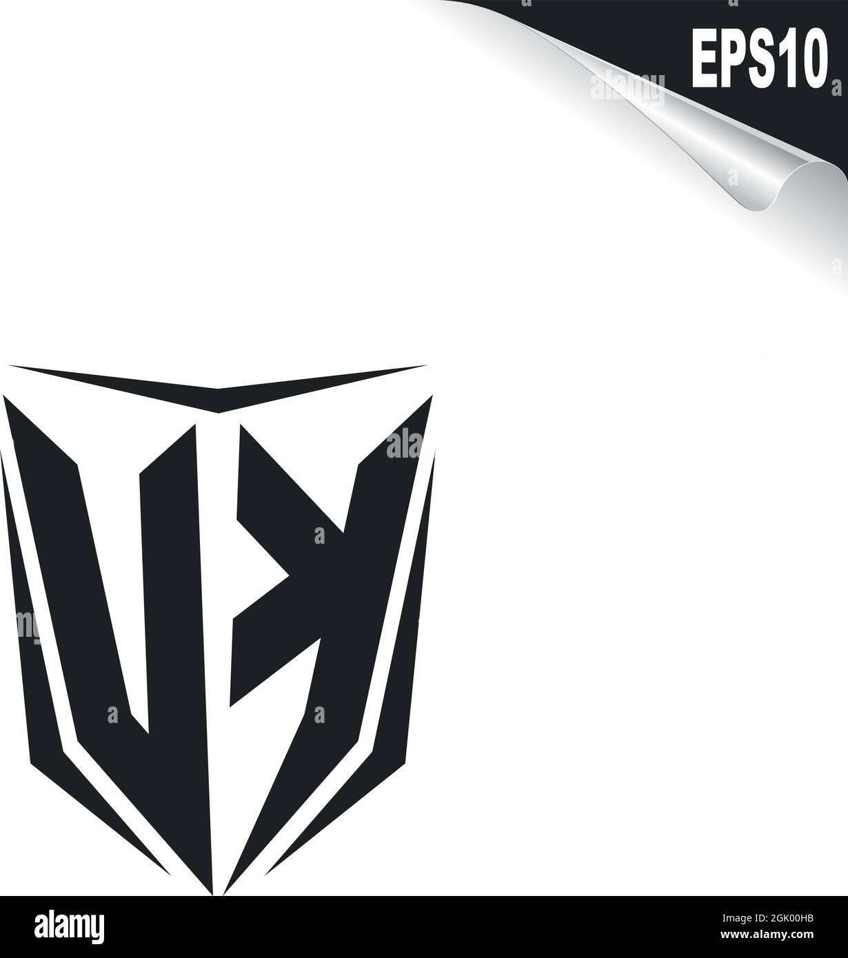 Initial UK logo design with Shield style, Logo business branding Stock ...