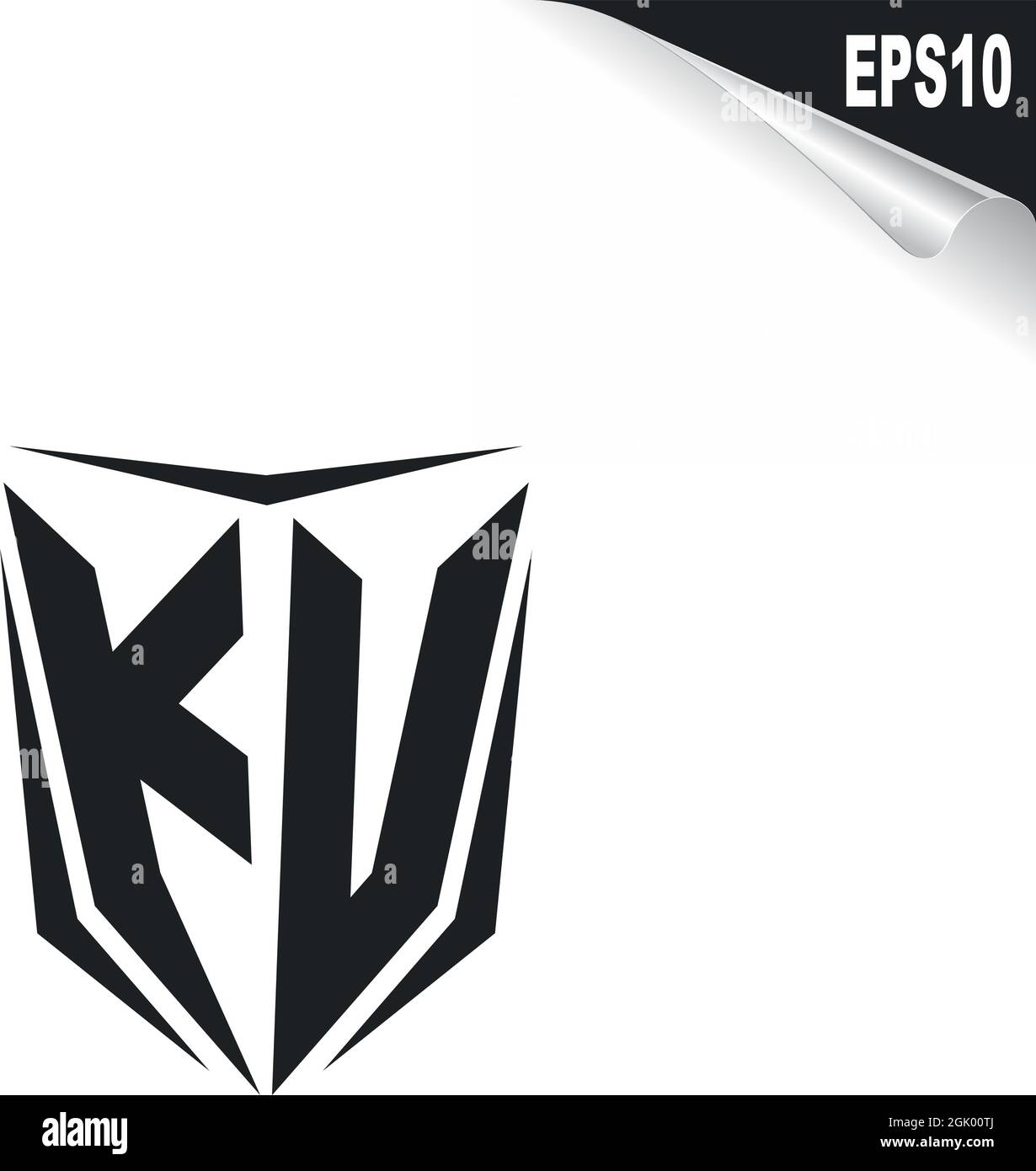 Initial KU logo design with Shield style, Logo business branding Stock Vector Image & Art - Alamy