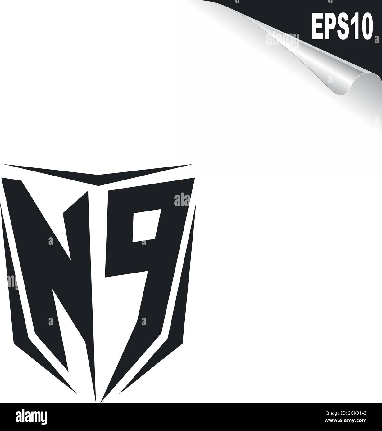 Initial NP logo design with Shield style, Logo business branding Stock ...