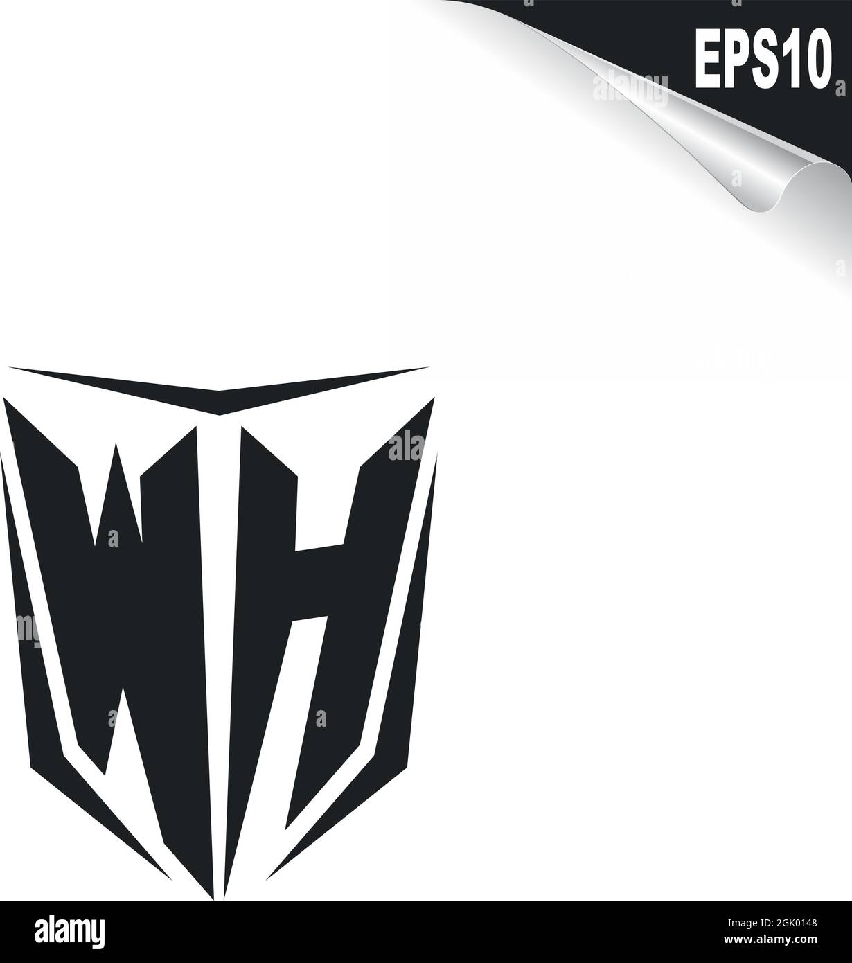 Initial WH logo design with Shield style, Logo business branding Stock Vector Image & Art - Alamy