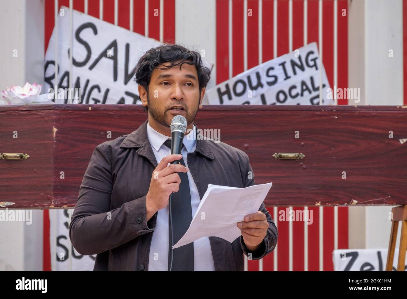 London, UK. 12th Sep 2021. A local man whose dissertation was on the ...