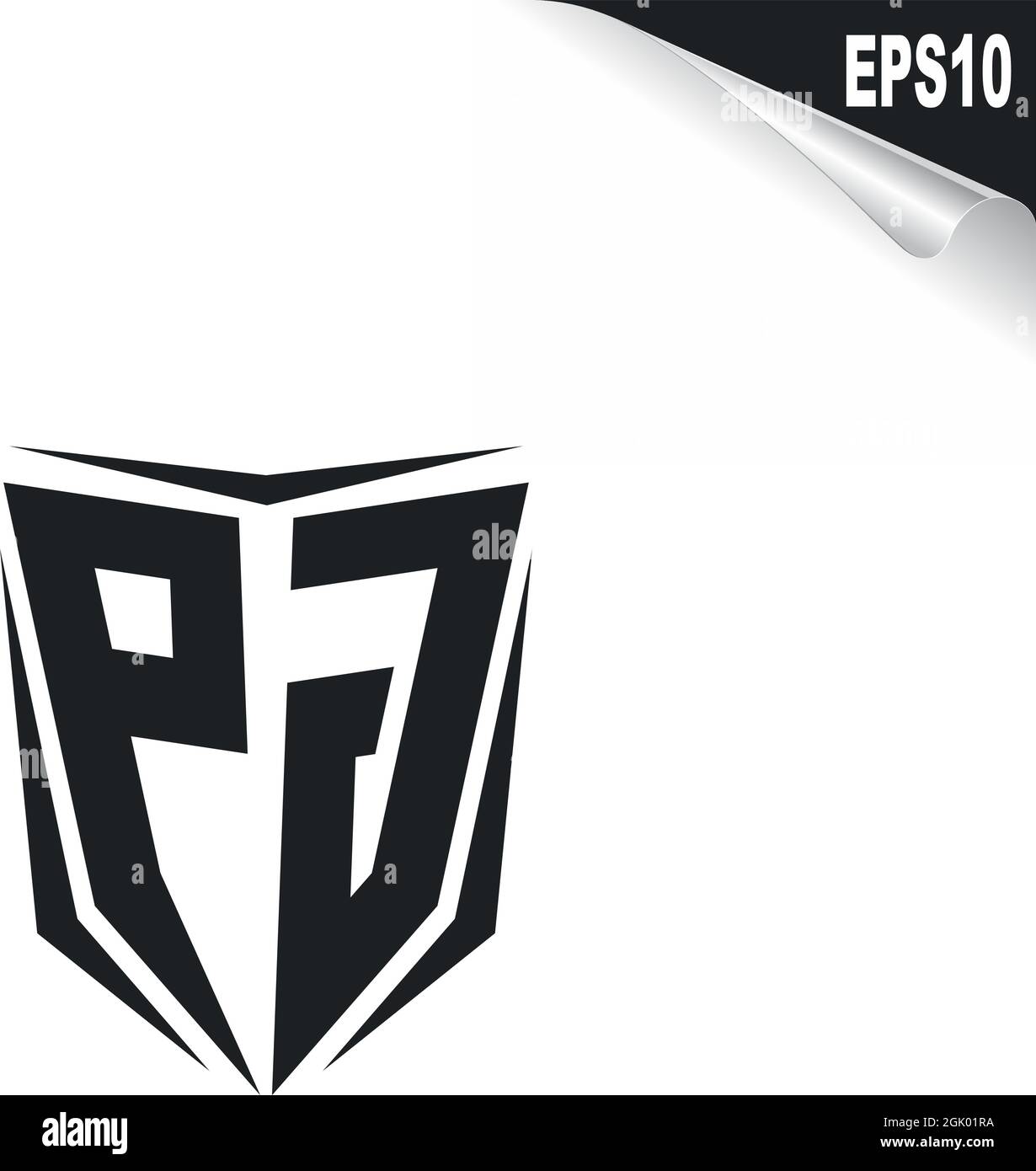 Initial PG logo design with Shield style, Logo business branding Stock ...