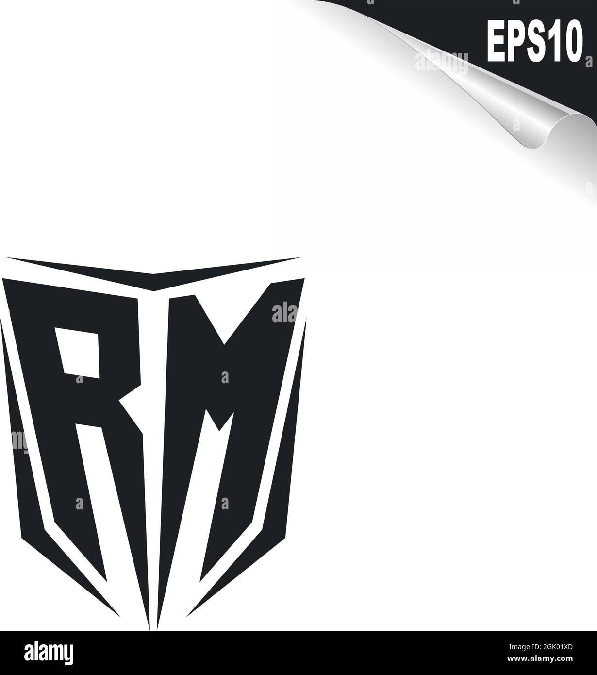 Initial RM logo design with Shield style, Logo business branding Stock ...