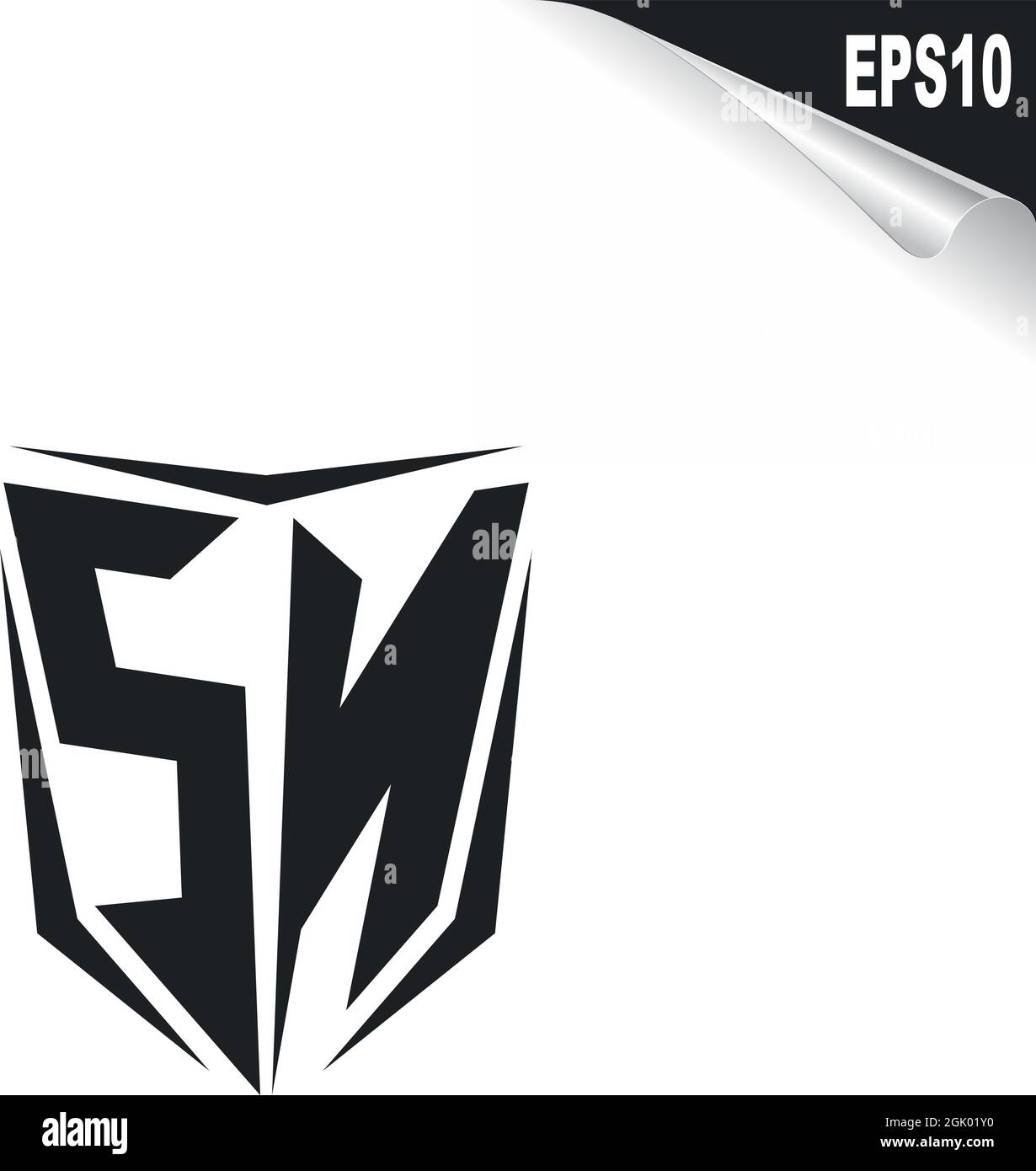 Initial SN logo design with Shield style, Logo business branding Stock ...