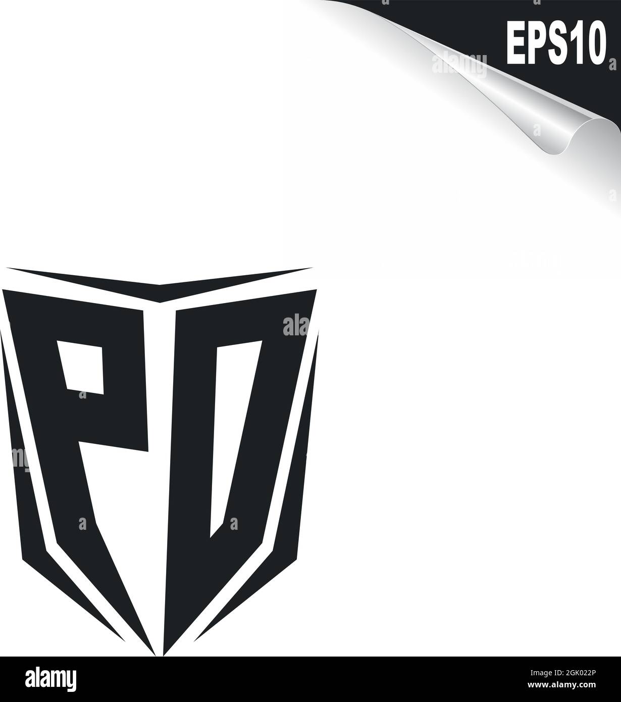 Initial PD logo design with Shield style, Logo business branding Stock ...