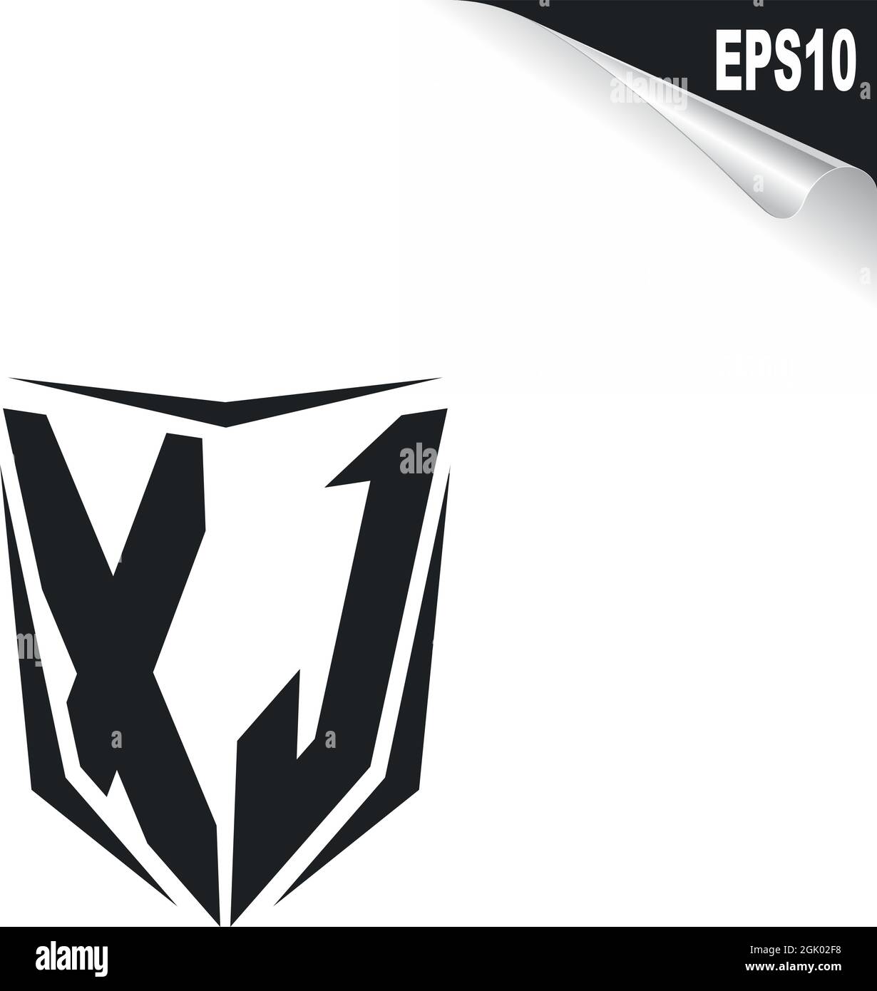 Initial XJ logo design with Shield style, Logo business branding Stock Vector Image & Art - Alamy