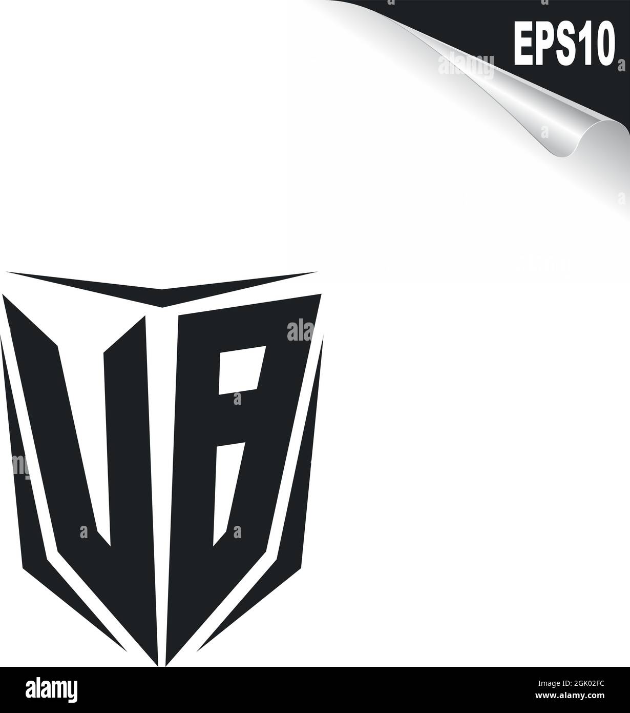 Initial UB logo design with Shield style, Logo business branding Stock ...