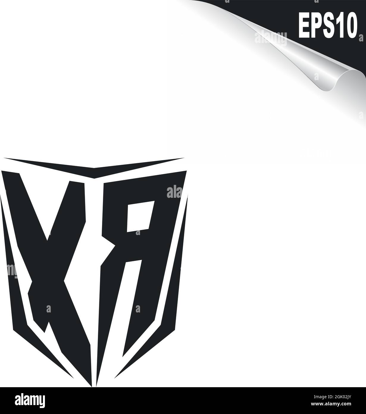 Initial XR logo design with Shield style, Logo business branding Stock ...