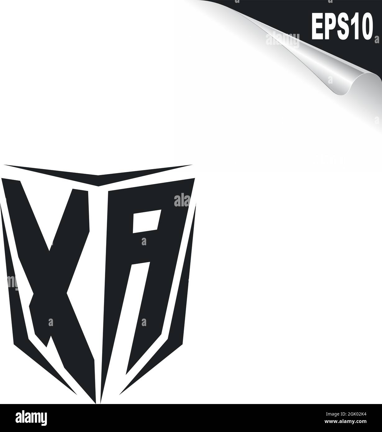 Initial XA logo design with Shield style, Logo business branding Stock ...