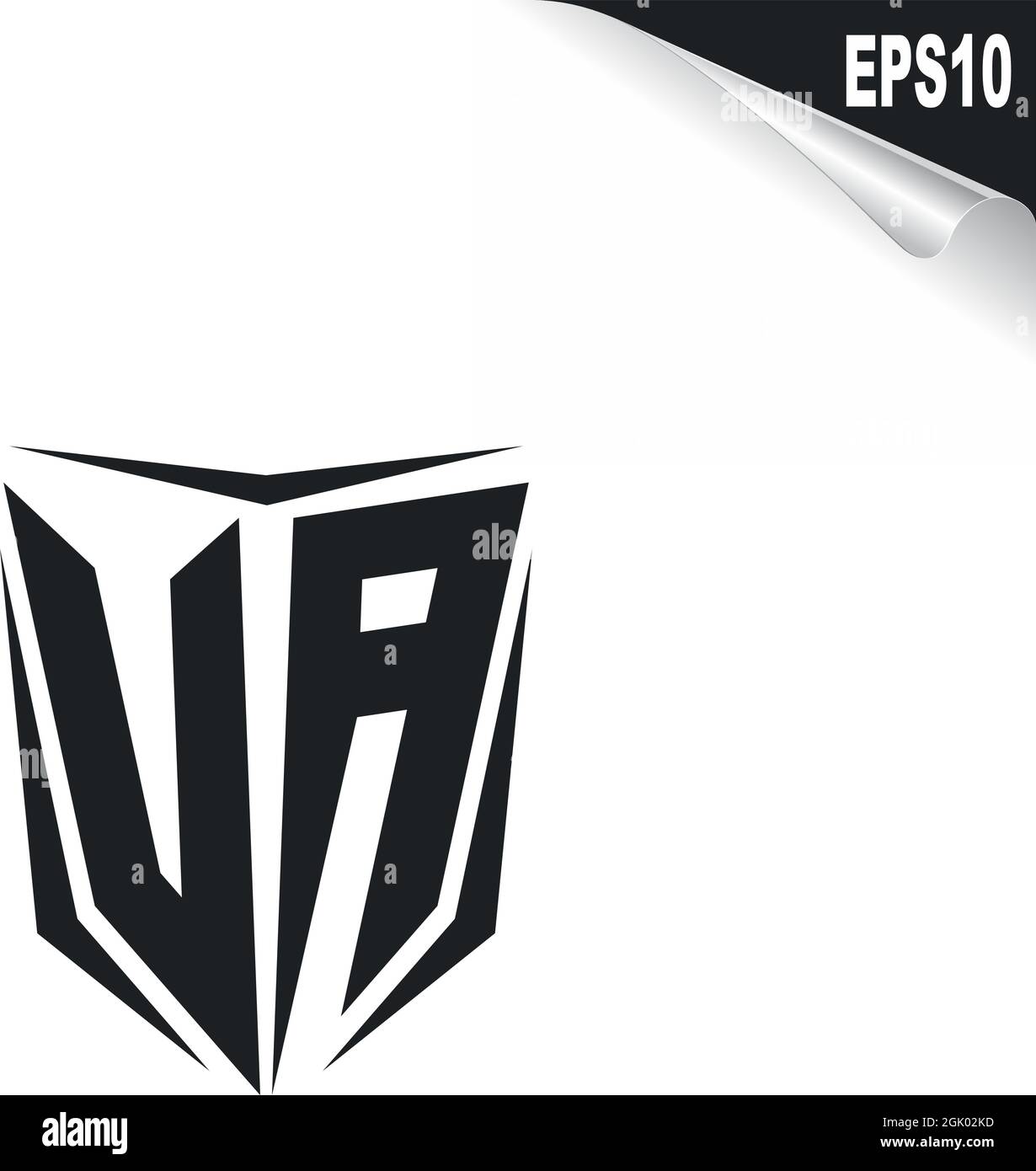 Initial UA logo design with Shield style, Logo business branding Stock ...