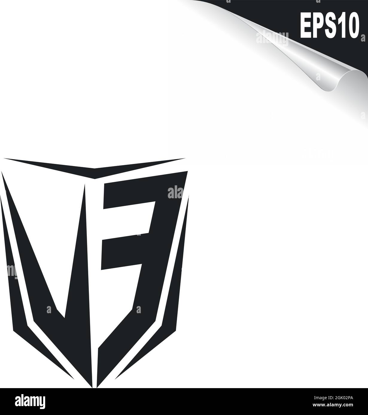 Initial VE logo design with Shield style, Logo business branding Stock ...