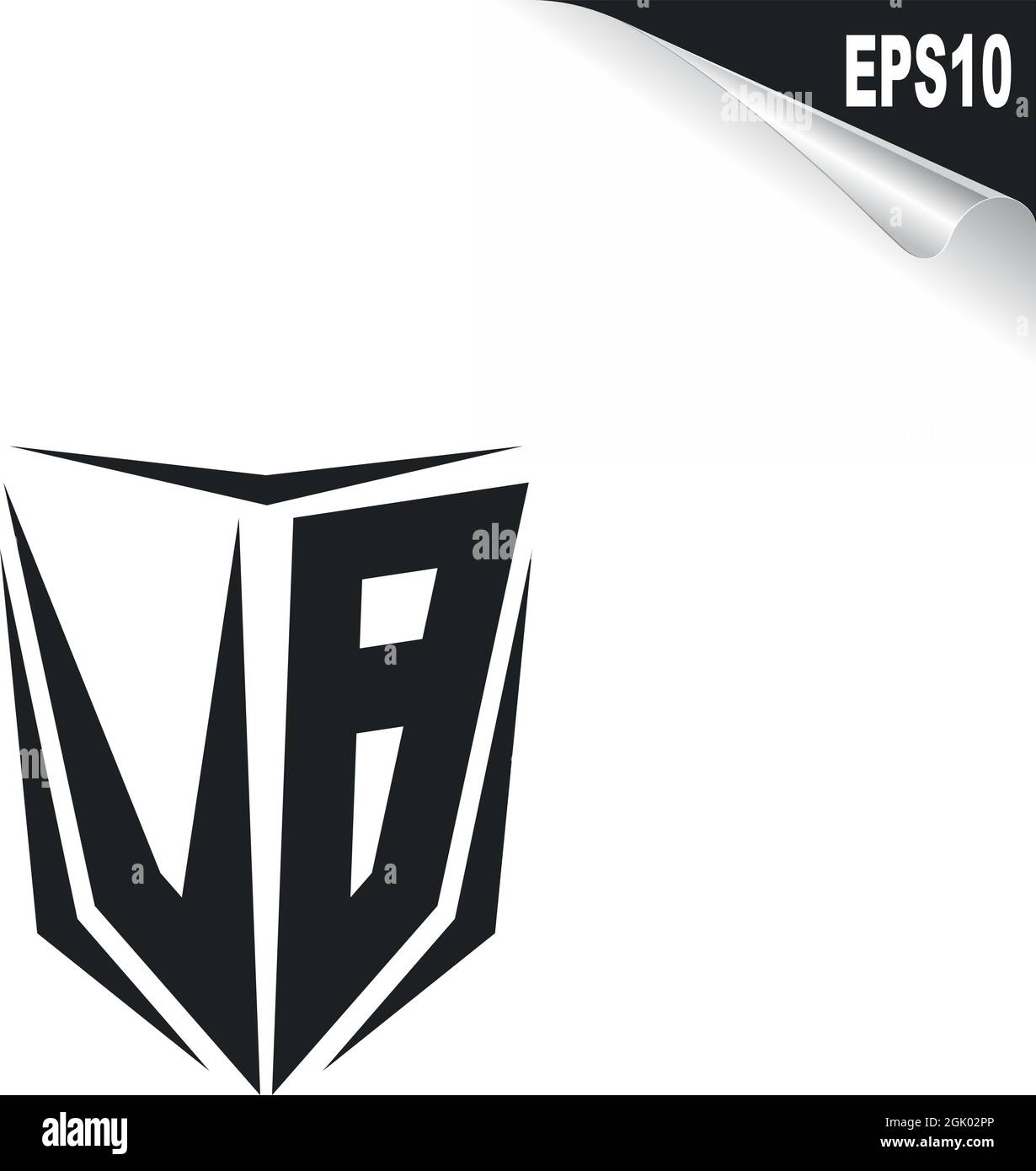 Initial VB logo design with Shield style, Logo business branding Stock ...